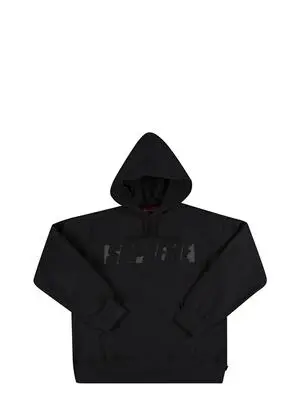 Supreme Reflective Cutout Hooded Sweatshirt - Black