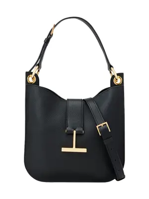 TOM FORD Small Tara Leather Bag - Black