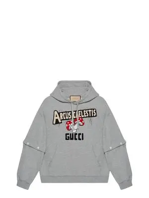 Gucci Embroidered Hoodie - Grey