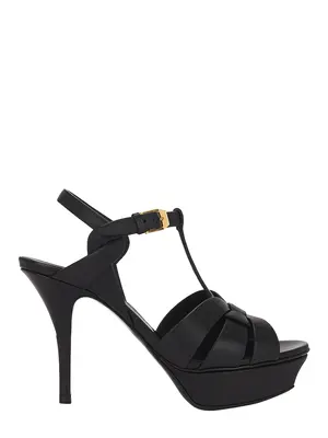 Saint Laurent Tribute Platform Sandal - Noir