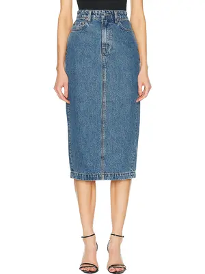 GRLFRND Robin Midi Pencil Denim Skirt - Inwood Hill