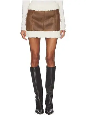 LOVERS AND FRIENDS Luanne Mini Skirt - Walnut