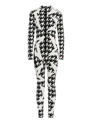 Perfect Moment Houndstooth Merino Wool Jumpsuit - Black-white-houndstooth-starlight