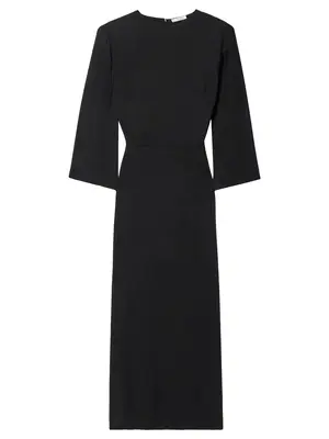 THE ROW Jery Wool And Silk-blend Maxi Dress - Black