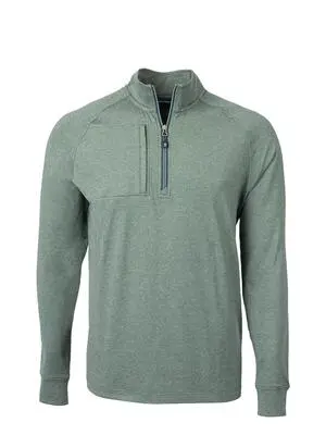Cutter & Buck Cutter & Buck Adapt Heather Quarter Zip Pullover Hunter Heather