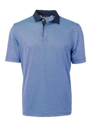 Cutter & Buck Virtue Micro Stripe Polo - Atlas/navy Blue