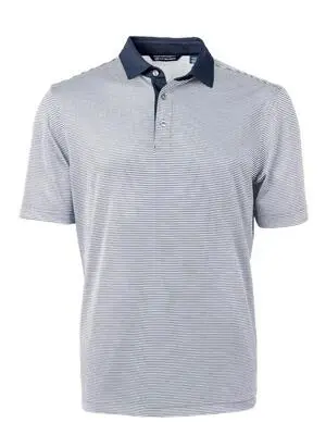 Cutter & Buck Virtue Micro Stripe Polo - Navy Blue/white