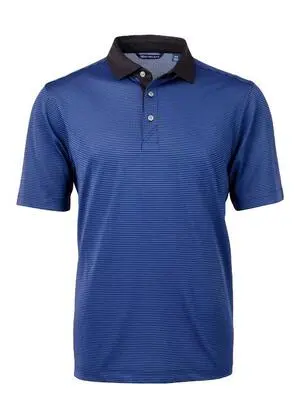 Cutter & Buck Virtue Micro Stripe Polo - Tour Blue/black