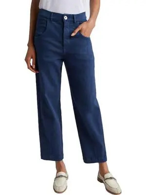 Eleventy Eleventy Straight Leg Bull Pants Blue