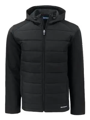Cutter & Buck Evoke Hybrid Softshell Hooded Jacket - Black