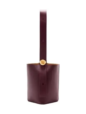 Loewe Medium Leather Pebble Bucket Bag - Burgundy