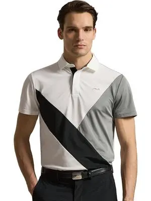 Ralph Lauren Tailored Fit Performance Polo Shirt Peak Grey Multi
