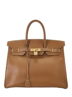 Hermès Hermès Gold Courchevel Birkin 35 Bag Brown