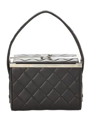 Chanel Quilted Lambskin Box Vanity - Black