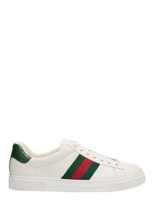 Gucci Gucci Ace Leather Low-Top Sneakers White-57