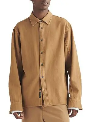 Rag & Bone Austin Heavy Twill Long Sleeve Shirt - Ermine