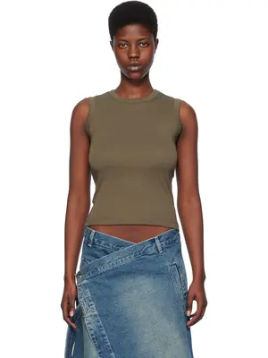 FLORE FLORE FLORE FLORE Khaki Esmé Tank Top Moss