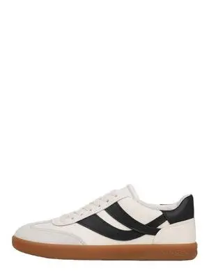 Vince Oasis Leather And Suede Sneakers Blue