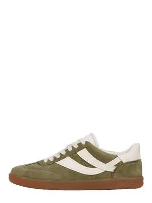 Vince Oasis Leather And Suede Sneakers Green