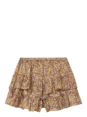 MARANT ETOILE Jocadia Printed Voile Shorts - Khaki