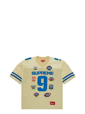 Supreme Championships Embroidered Football Jersey - Gold