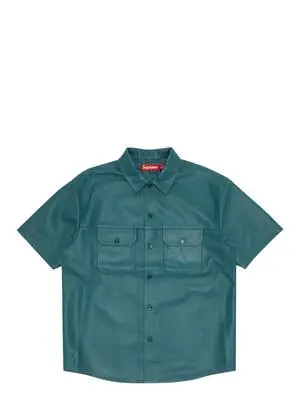 Supreme Leather Short Sleeve Shirt - Teal