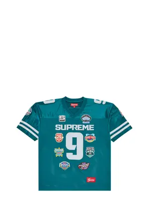 Supreme Championships Embroidered Football Jersey - Teal