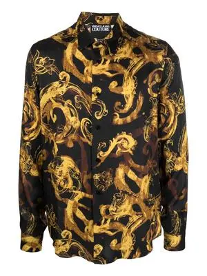 VERSACE Abstract-print Long-sleeve Shirt