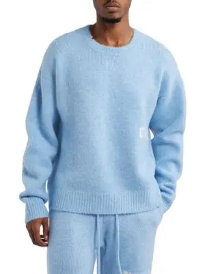 ELWOOD Oversize Crewneck Sweater Baby Blue