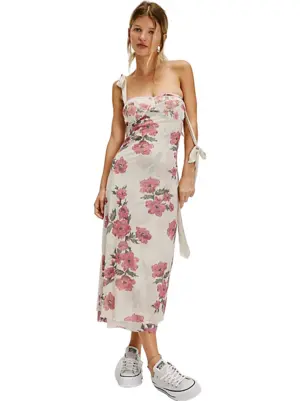 Free People Printed Got Glam Slip Tea Combo