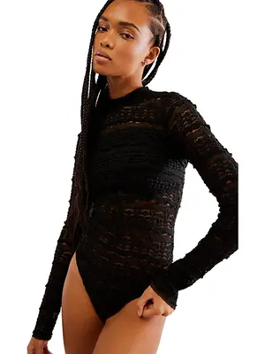 Free People Angelina Bodysuit - Black