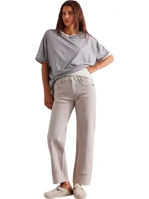 Free People We The Free Risk Taker Mid-Rise Jeans Cotton Candy