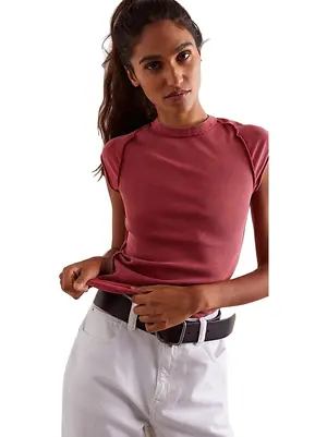 Free People We The Free Ever Had Ribbed Knit Tee Samba