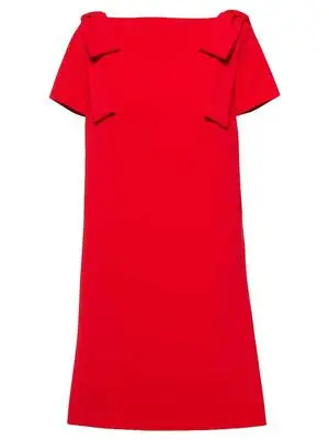 Carolina Herrera Carolina Herrera Bow-detail Crêpe Minidress Red