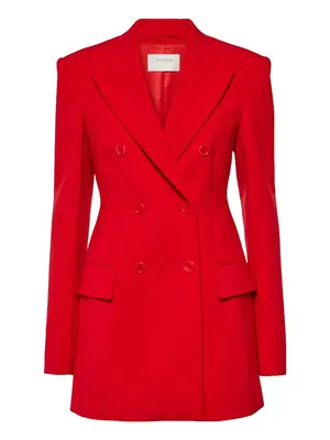 Sportmax Vischio Double-breasted Wool-blend Blazer - Pink