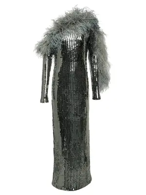 TALLER MARMO Garbo Disco Gown - Silver