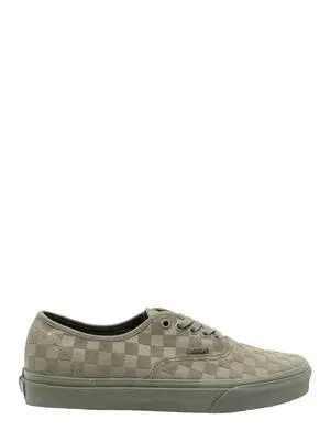 VANS Check-pattern Leather Sneakers - Green