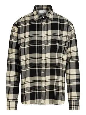 Officine Générale Giacomo Checked Cottontwill Shirt - Black