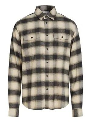 FRAME Checked Cottonflannel Shirt - Beige