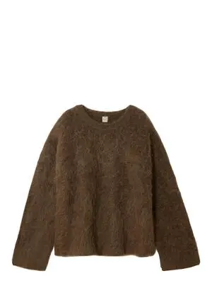 TOTÊME Brushed Alpaca-blend Oversized Sweater - Metallic