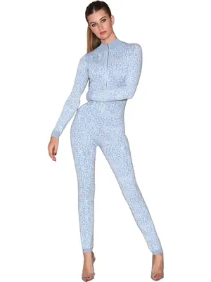 Fleur Du Mal Knit Catsuit - Blue