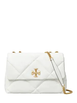 Tory Burch Tory Burch Kira Diamond Quilted Leather Convertible Shoulder Bag Cirrus Cloud