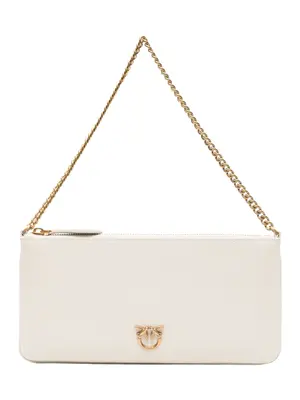Pinko Flat Classic Love Simply Shoulder Bag - White