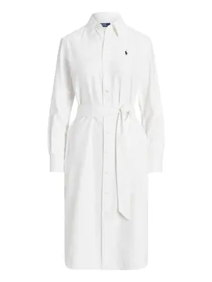 Polo Ralph Lauren Polo Pony-embroidered Shirt Dress - White