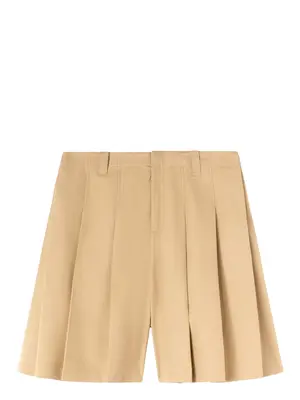 AMBUSH Pleated Cotton Shorts - Brown