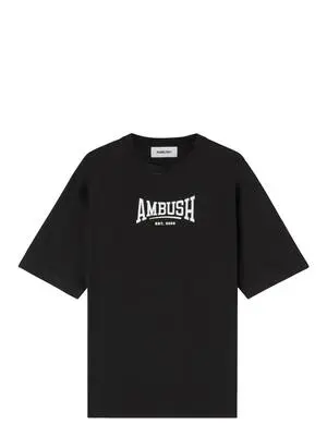 AMBUSH Logo-print Organic-cotton T-shirt - Black