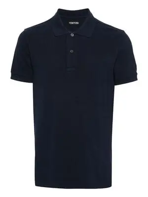 TOM FORD Tennis Cotton Polo Shirt - Blue