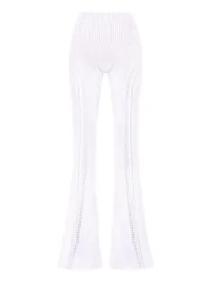ROBERTA EINER Disco Open-knit Trousers - White