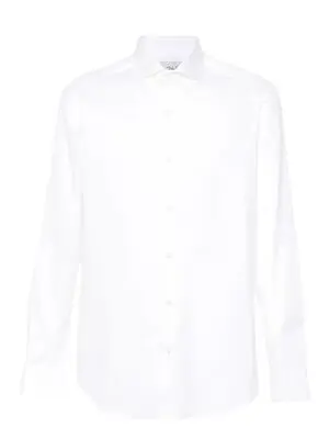 D4.0 Plain Cotton Shirt - White