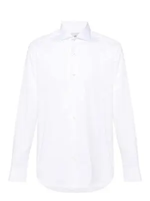 D4.0 Plain Cotton Shirt - White